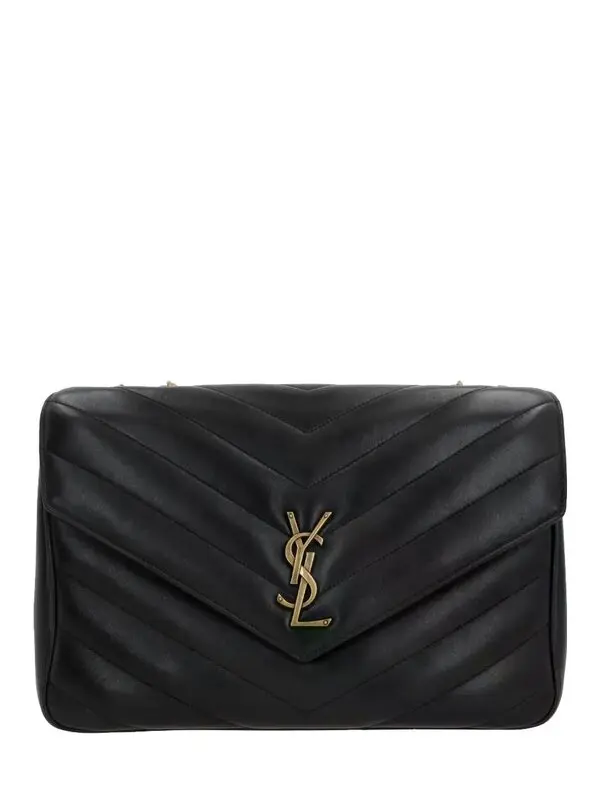 Saint Laurent Large Loulou Shoulder Bag - Black
