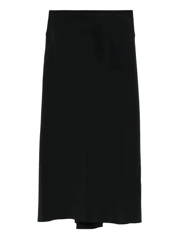 Rick Owens Cotton-silk Blend Midi Skirt - Black