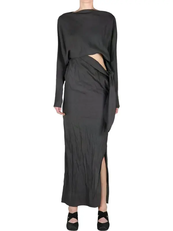 CORTANA Asymmetric Maxi Dress - Grey