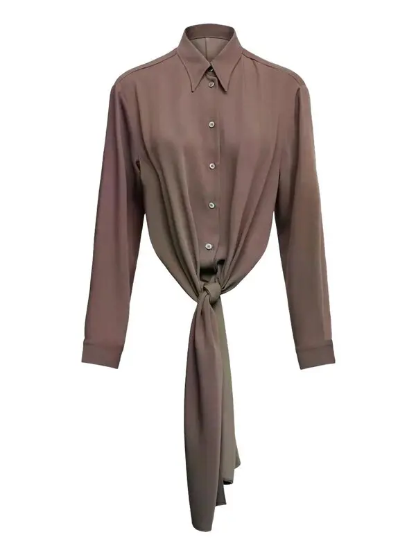 MAISON MARGIELA Long-sleeved Shirt - Brown
