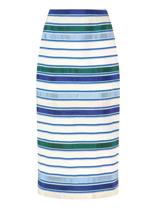 Rosie Assoulin Striped Pencil Skirt - Blue