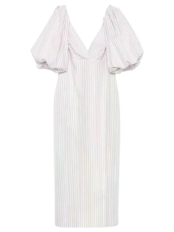 Luisa Spagnoli Cotton Midi Dress - White