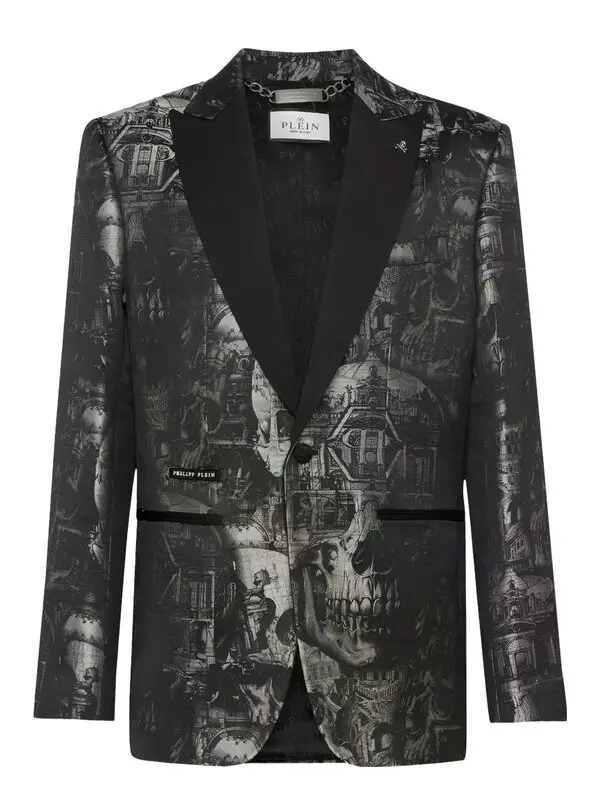 Philipp Plein Lord Fit Skull Blazer - Black