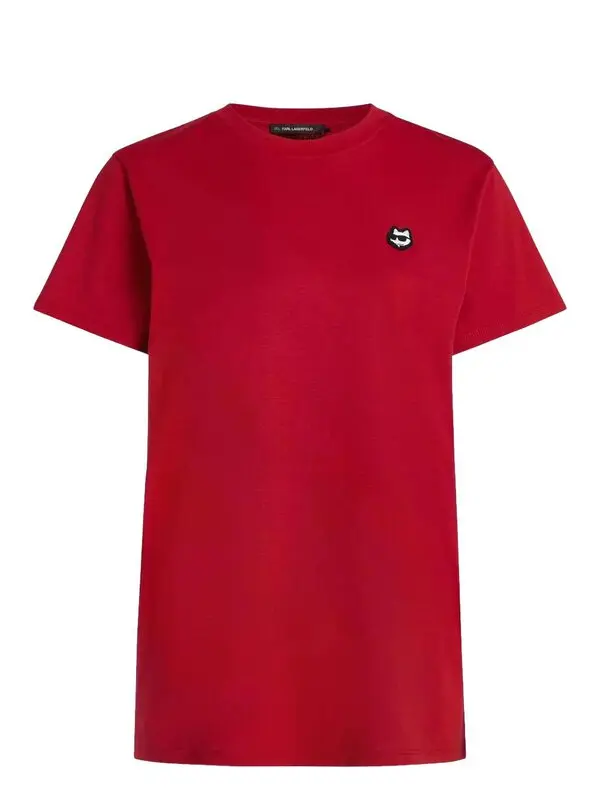 Karl Lagerfeld Ikon Patch T-shirt - Red