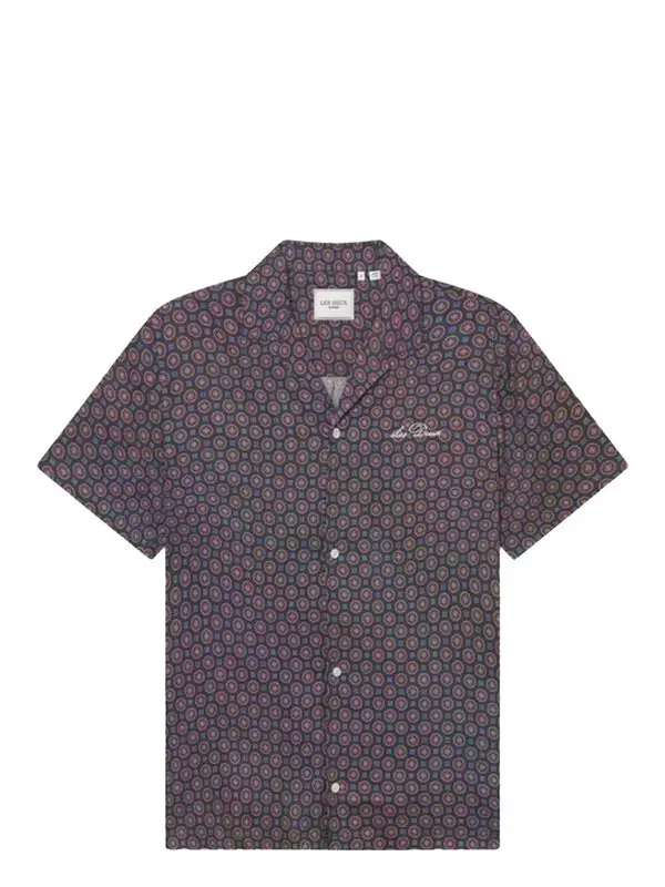 LES DEUX Geometric-pattern Shirt - Blue