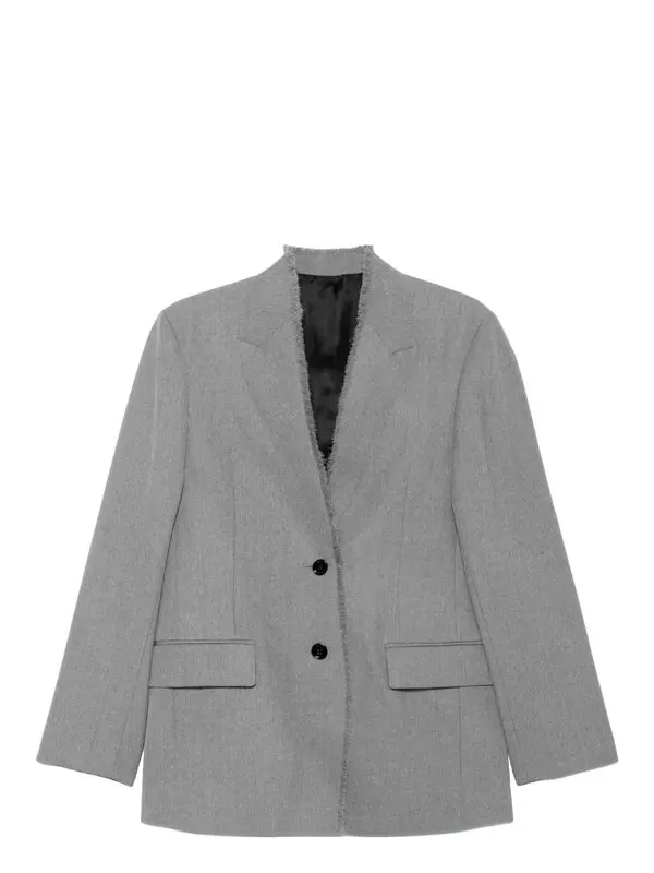 TOTEME Wool Single-breasted Blazer - Grey