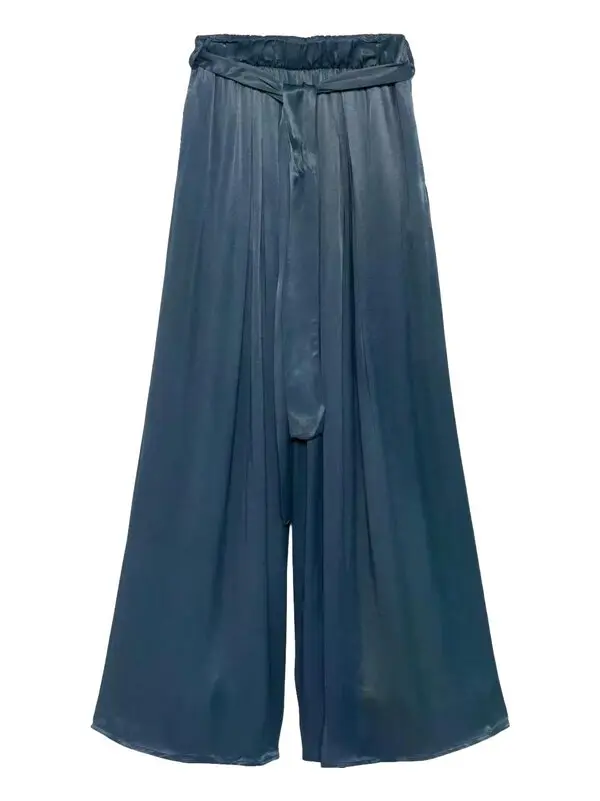 MOUTAKI Satin Trousers - Navy