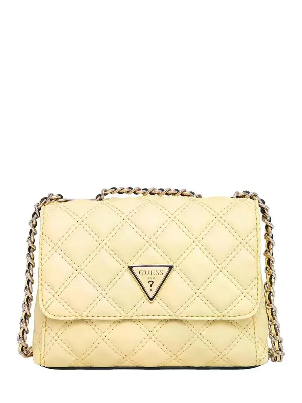 Guess Giully Quilted Crossbody Bag - Yellow
