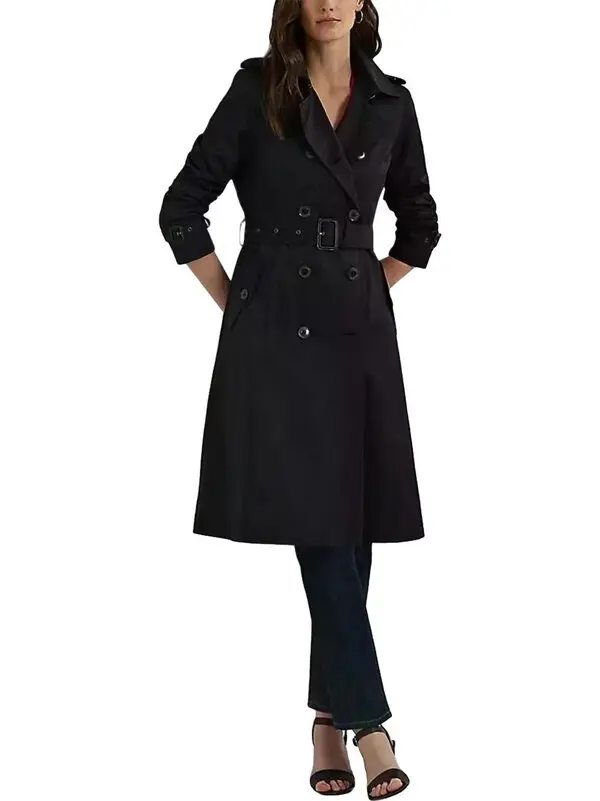 Ralph Lauren Double-breasted Belted Trench Coat - Blue