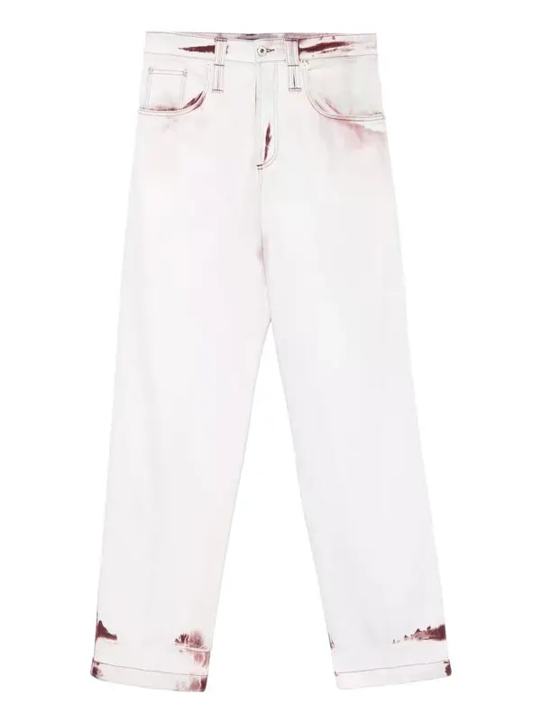 FEDERICO CINA Bleached-effect Trousers - Pink