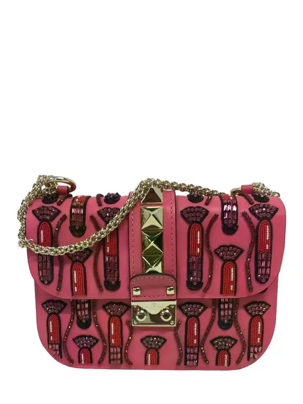 Valentino Garavani Glam Lock Shoulder Bag - Pink