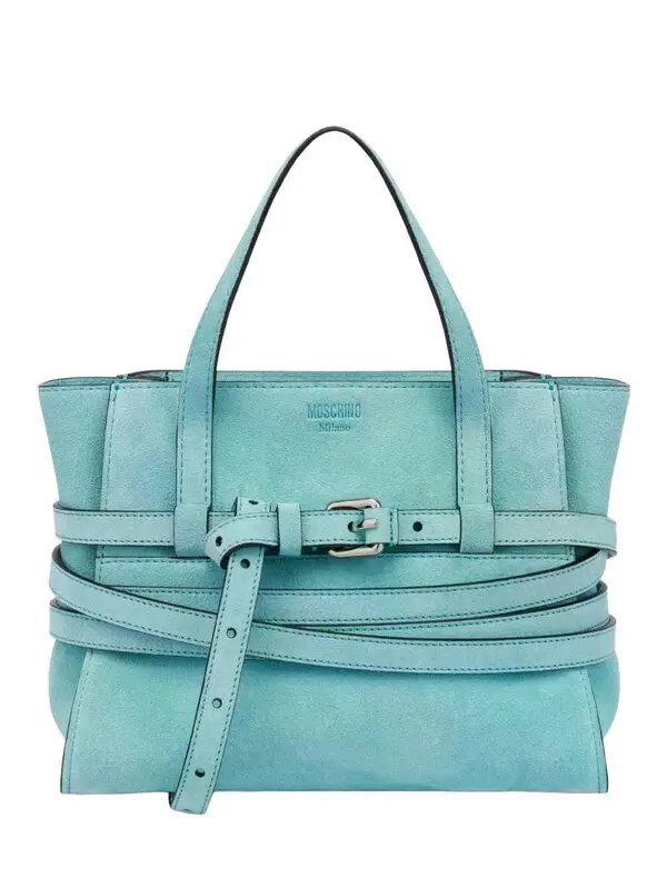 Moschino Tote Bag With Belt - Blue