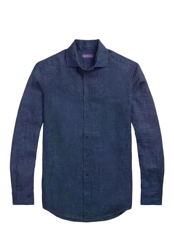 Ralph Lauren Purple Label Linen Long-sleeve Shirt - Blue