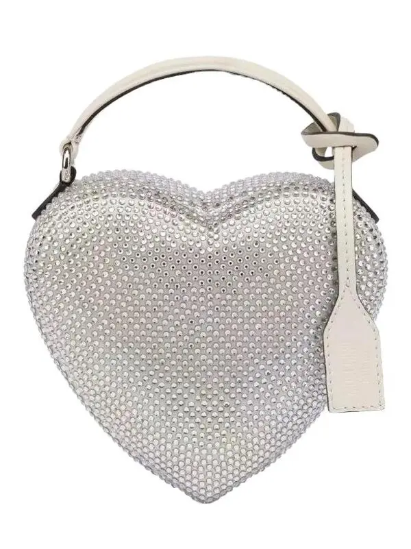 Moschino Heart-shaped Clutch - Silver