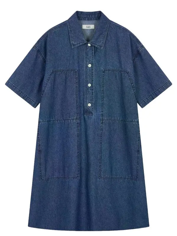 STUDIO TOMBOY Denim Shirt Dress - Blue