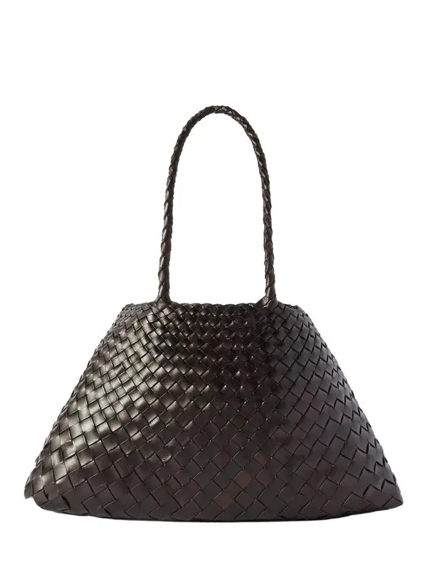 Dragon Diffusion Santa Croce Big Woven Leather Tote - Brown