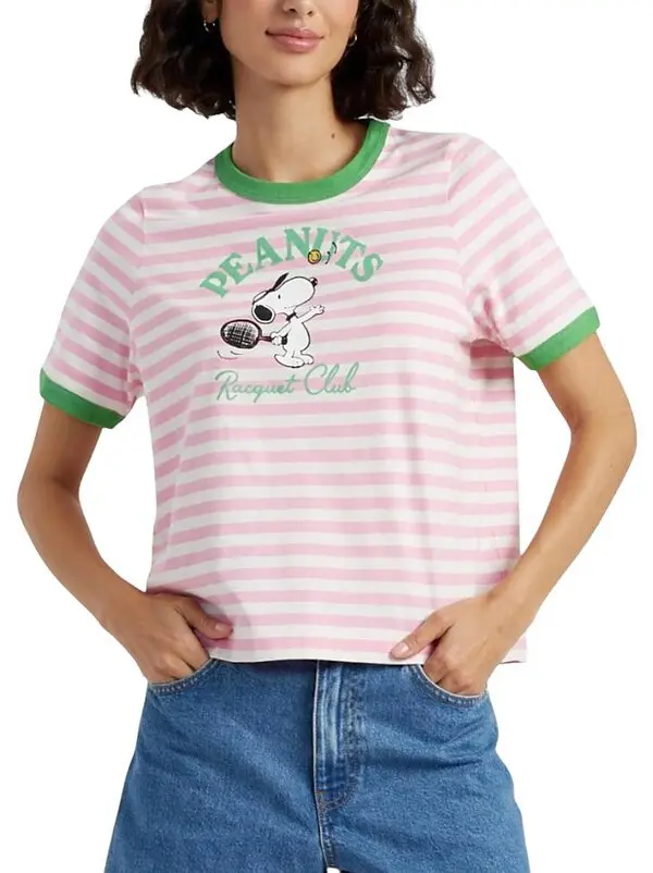 Chinti & Parker Cotton Peanuts Racquet Club T-shirt - Pink