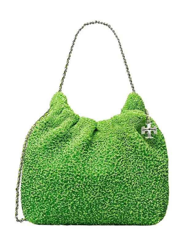 Tory Burch Fleming Embellished Mini Hobo Bag - Sugared Apple