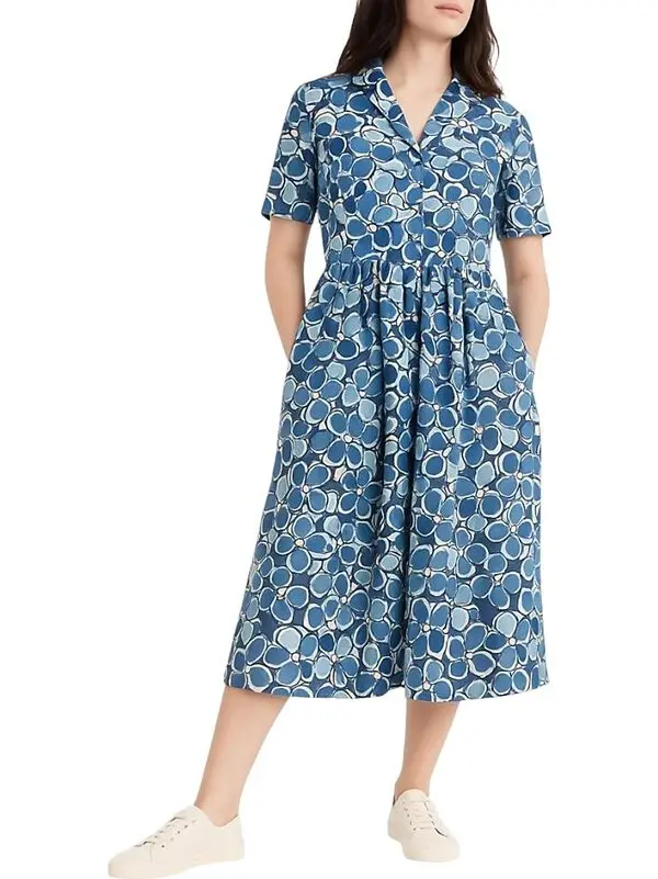 SEASALT CORNWALL Charlotte Shirt Dress - Campion Bloom Washed Marine
