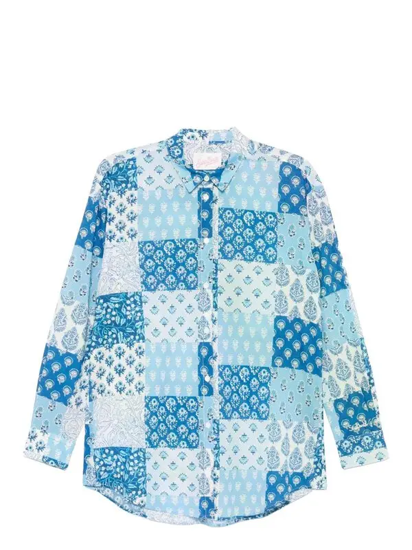 MC2 SAINT BARTH Brigitte Floral Print Shirt - Blue