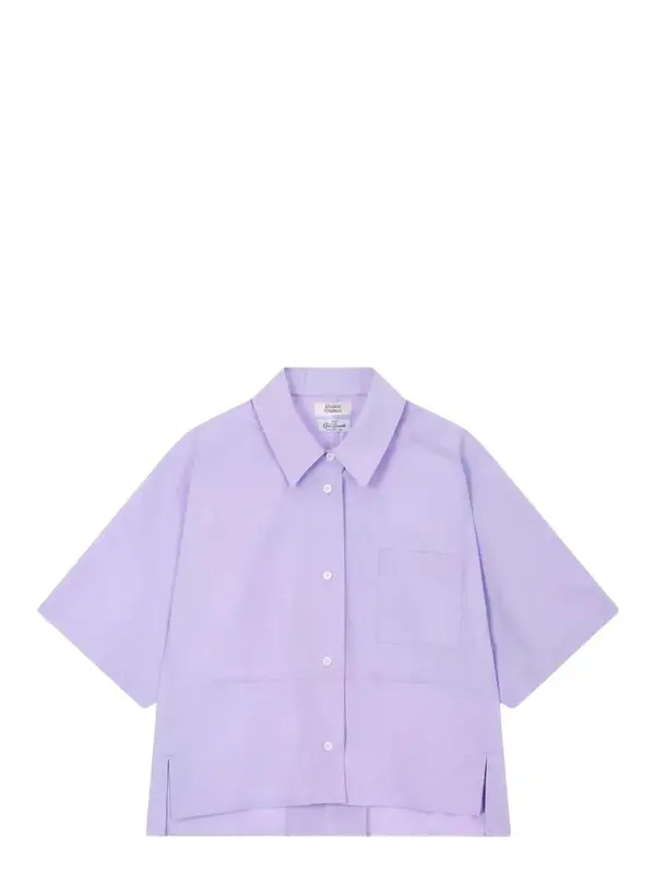 STUDIO TOMBOY Short-sleeve Collared Shirt - Purple