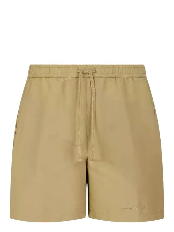 MAN ON THE BOON. Elasticated-waist Shorts - Neutrals