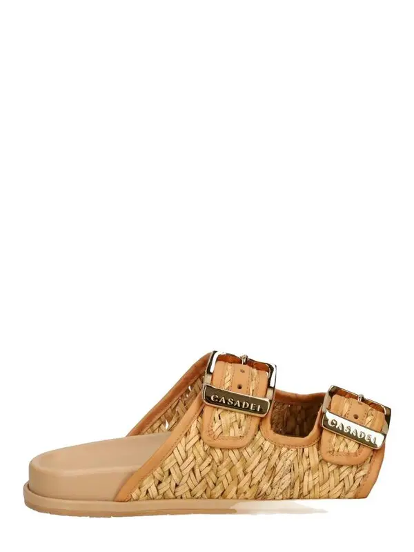 Casadei Birky Woven Double-buckle Sandals - Neutrals