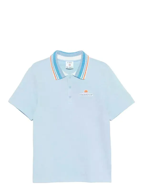 Casablanca Organic-cotton Polo Shirt - Blue