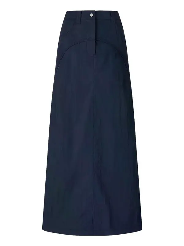 STUDIO TOMBOY Pleated A-line Maxi Skirt - Blue