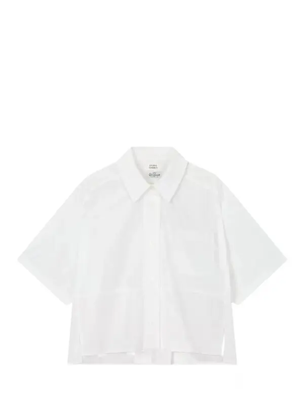 STUDIO TOMBOY Short-sleeve Cropped Shirt - White
