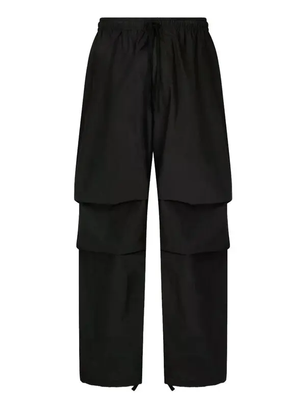 MAN ON THE BOON. Parachute Trousers - Black