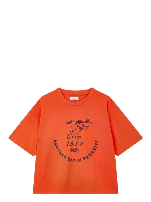 STUDIO TOMBOY Graphic-print T-shirt - Orange