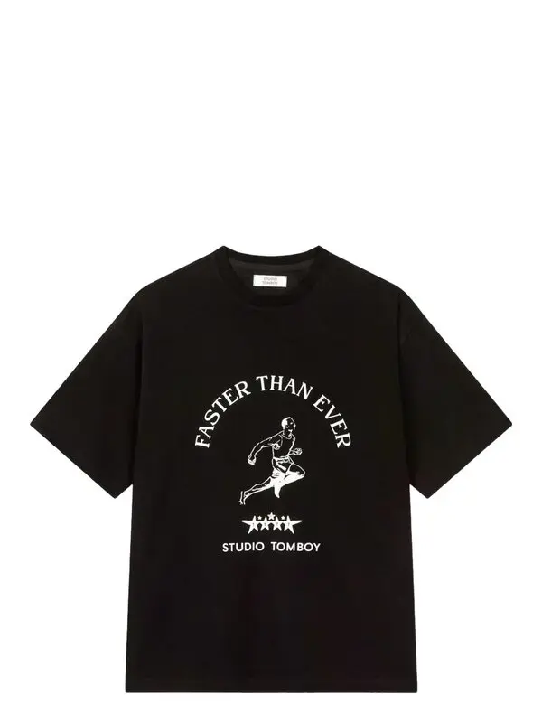 STUDIO TOMBOY Graphic-print T-shirt - Black
