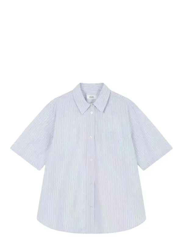 STUDIO TOMBOY Short-sleeve Striped Shirt - Blue