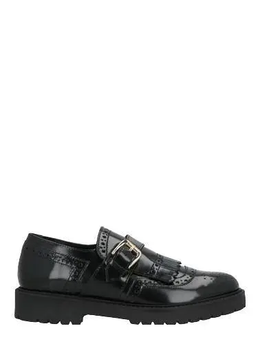 OVYE Loafers With Monk Strap And Fringe Detail - Black