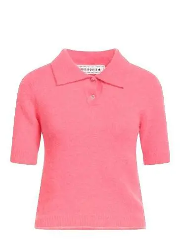SHIRTAPORTER Knitted Polo Collar Top - Red