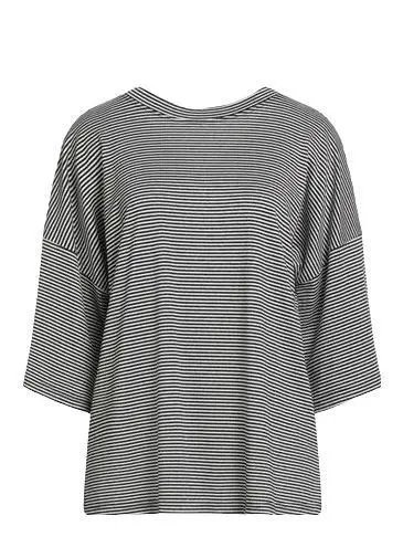SHIRTAPORTER Striped Metallic Jersey T-shirt - Black