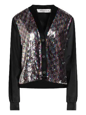 SHIRTAPORTER Solid Color Velvet Jacket - Black