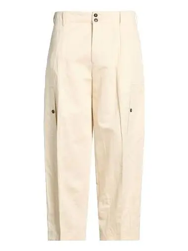 PT TORINO Cotton Linen Blend Cargo Pants - White