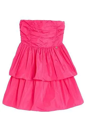 Liu Jo Mini Flared Strapless Dress - Fuchsia