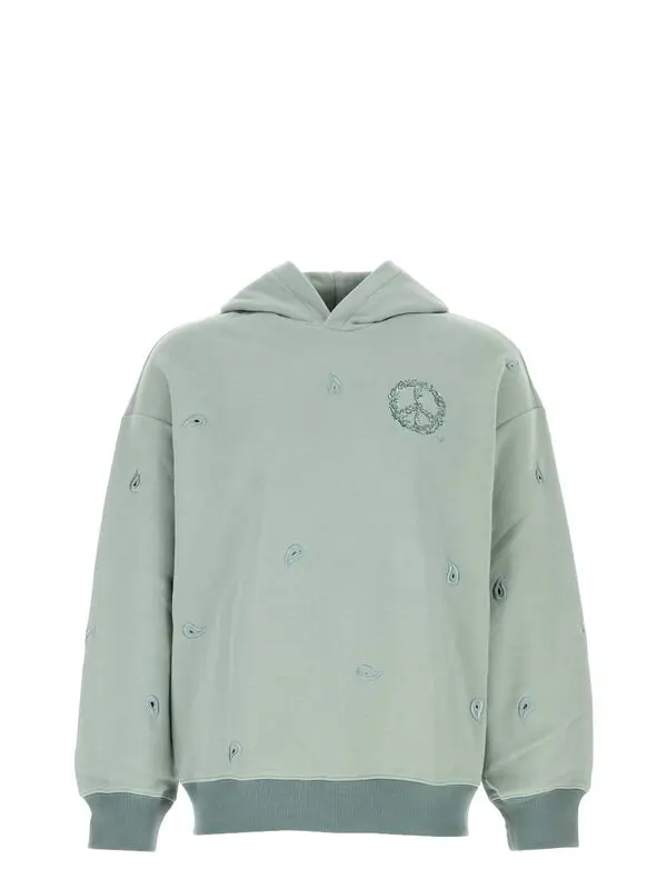 Emporio Armani Logo Organic Cotton Hoodie - Clear Blue