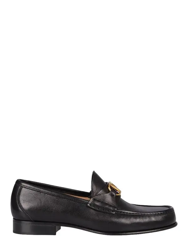 Valentino Garavani Vlogo Signature Leather Loafers - Black