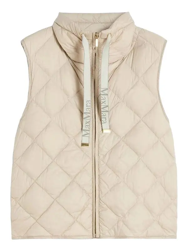 Max Mara Quilted Sleeveless Jacket - Beige
