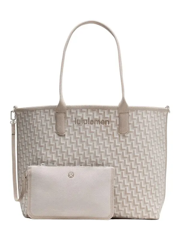 Lululemon Classic Knit Tote Bag - Desert Stone/downtown Tan/turtledove/silver
