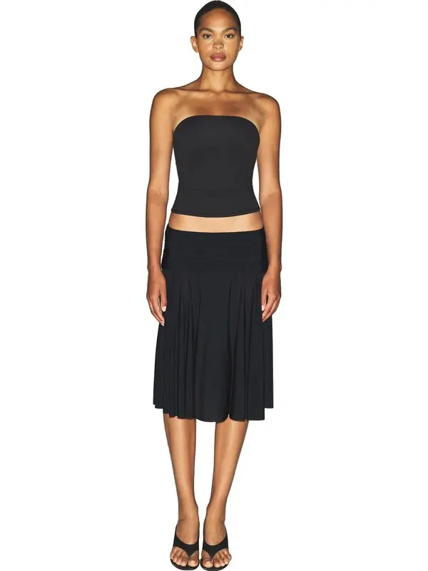 SKIMS Milky Sheer Midi Skirt - Obsidian