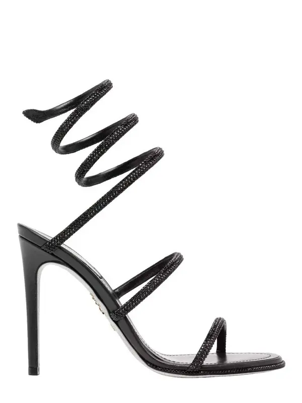 Rene Caovilla 110mm Cleo Embellished Sandals - Black