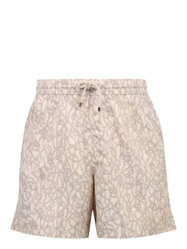 Agnona Drawstring Swim Shorts - Neutrals