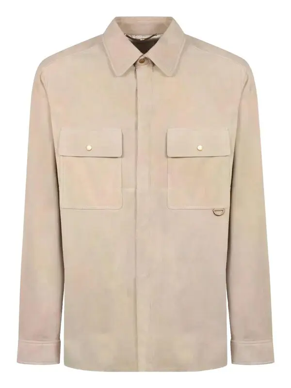 Agnona Suede Shirt - Neutrals