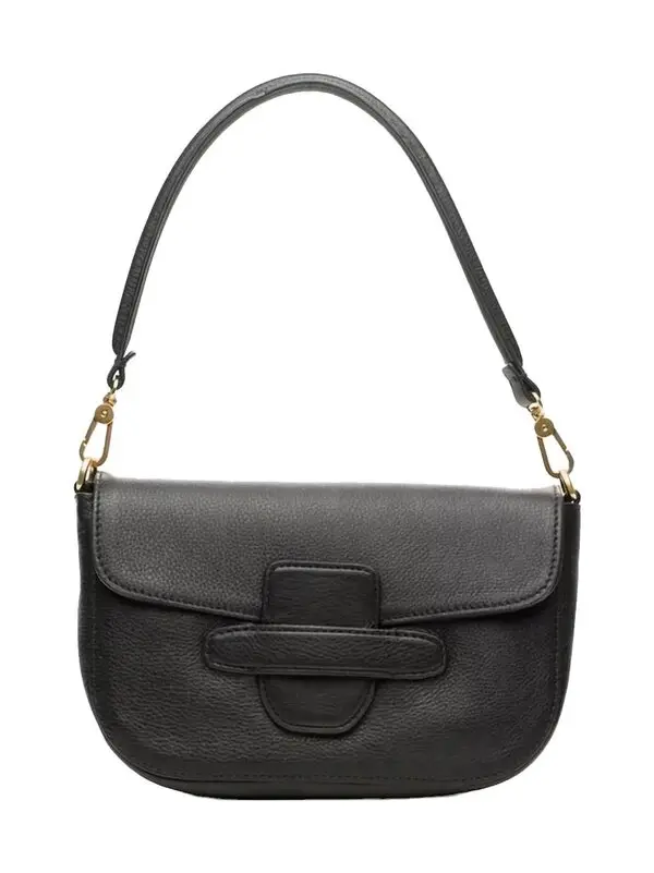 POCHE PARIS Leather Tote Bag - Black
