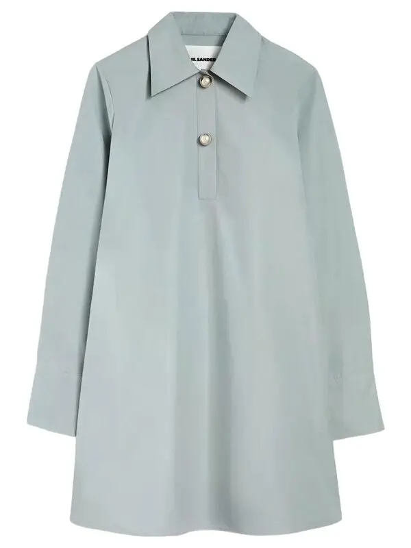 JIL SANDER Cotton Polo Dress - Blue